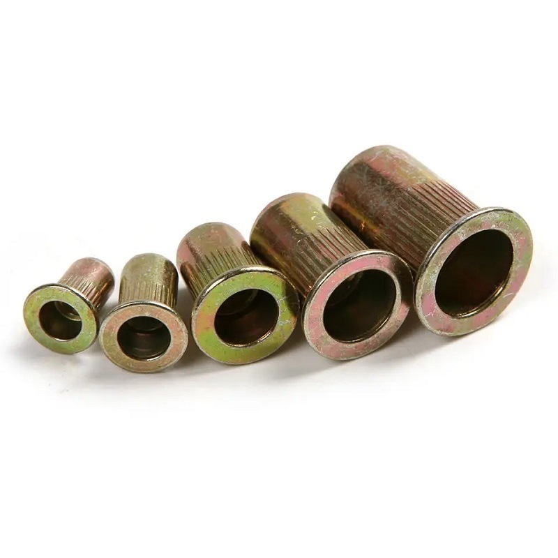 Carbon Steel Zinc Plated Flat Head Threaded Blind Rivet Nuts Pull Rivet ...